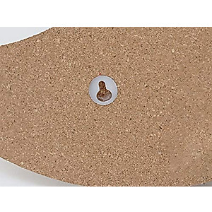 Pinboard Moon Shaped Wall Decor - Cork Board with 6 Pushpins - Bulletin Board Display,School or Classroom Home Decor