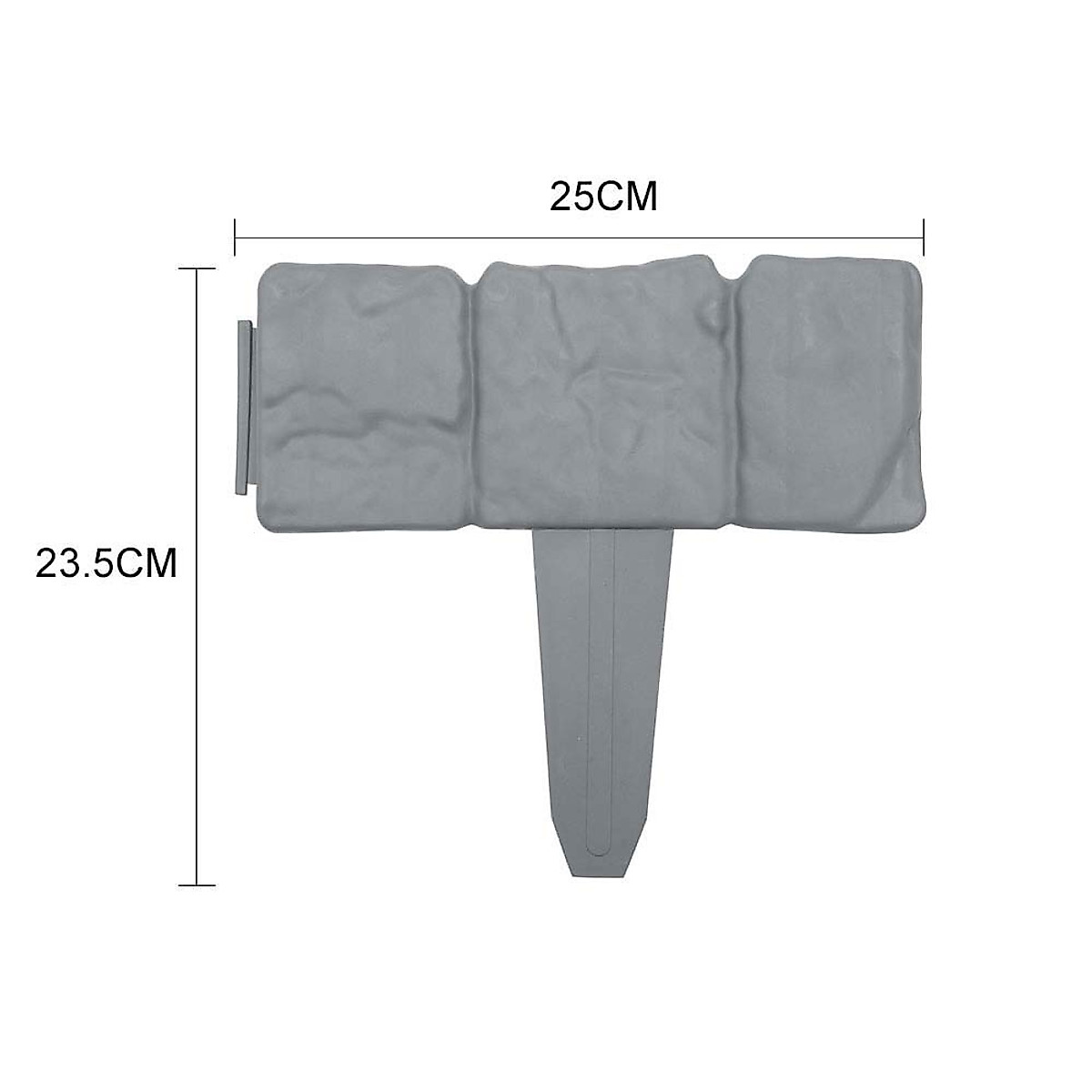 WUSIO Imitation Stone Hammer Installation Landscape Path Decorative Garden Lawn Edging Border Garden Plant Fence Outdoor Hedge Border(10PCS,Grey)