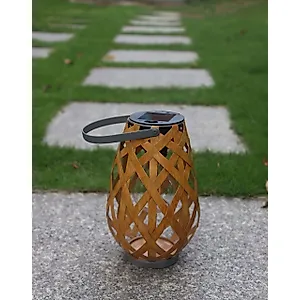 Metal Solar Lantern for Hanging or Table,Waterproof Outdoor Solar Lights for Patio Courtyard Garden