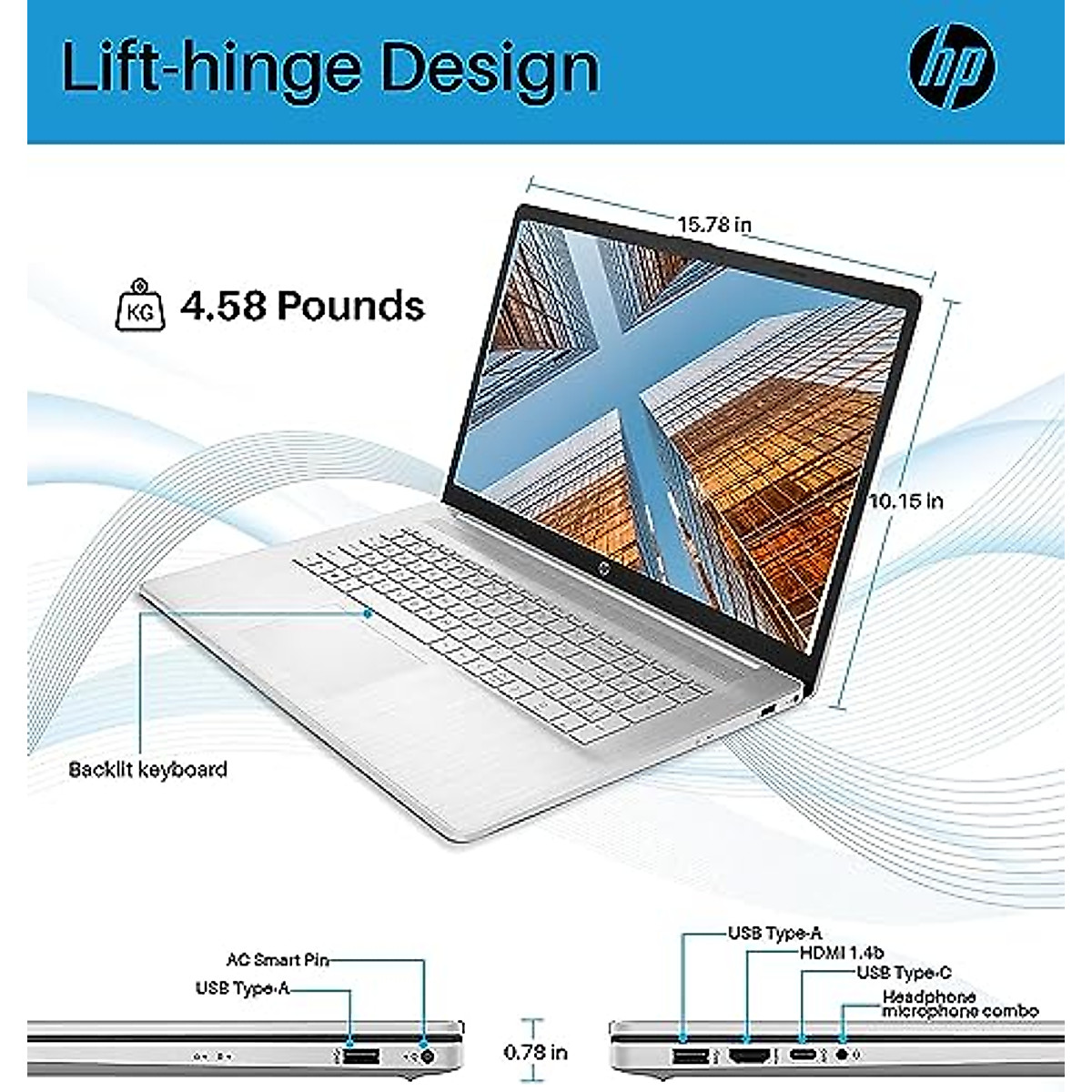HP 2023 Newest 17.3" HD Touchscreen Laptop, for Business and Students, AMD Ryzen 5 7530U (Beats i7-1165G7), 16GB RAM, 1TB SSD, AMD Radeon Graphics, Wi-Fi 6, Bluetooth, Webcam, Windows 11 Home