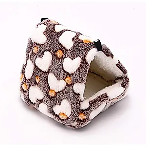 Pet Bird Nest House Warm Bird Hammock Parrot Bed Plush Hanging Cage Hideaway Cave Windproof Hut House Fluffy Bird Cage Toy Happy Snuggle Cave Tent for Budgies Parakeet Cockatiels Conure Lovebird Finch