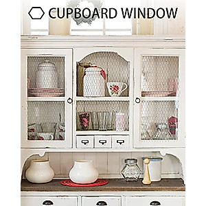 Aboofx Chicken Wire Net for Crafts, 78.7 x 13.7 inch Floral Chicken Wire, Lightweight Hexagonal Chicken Wire Fencing for Crafts Garden Poultry Project, with 100 Pieces Cable Zip Ties