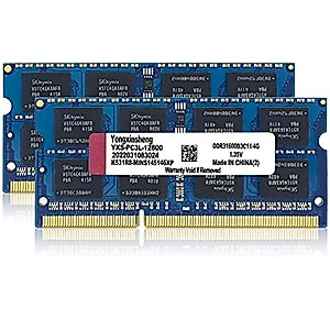 Yongxinsheng DDR3 / DDR3L 8GB Kit (4GBx2) Laptop RAM 1600MHz PC3L/PC3-12800 SODIMM Non-ECC Unbuffered 1.35V/1.5V 2Rx8 Dual Rank 204 Pin CL11 Notebook Computer Memory Upgrade Module(Blue)