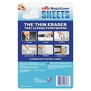 Mr. Clean Magic Eraser Cleaning Sheets, The Power of a Magic Eraser in a Thin, Flexible, Disposable Sheet, 16 Count