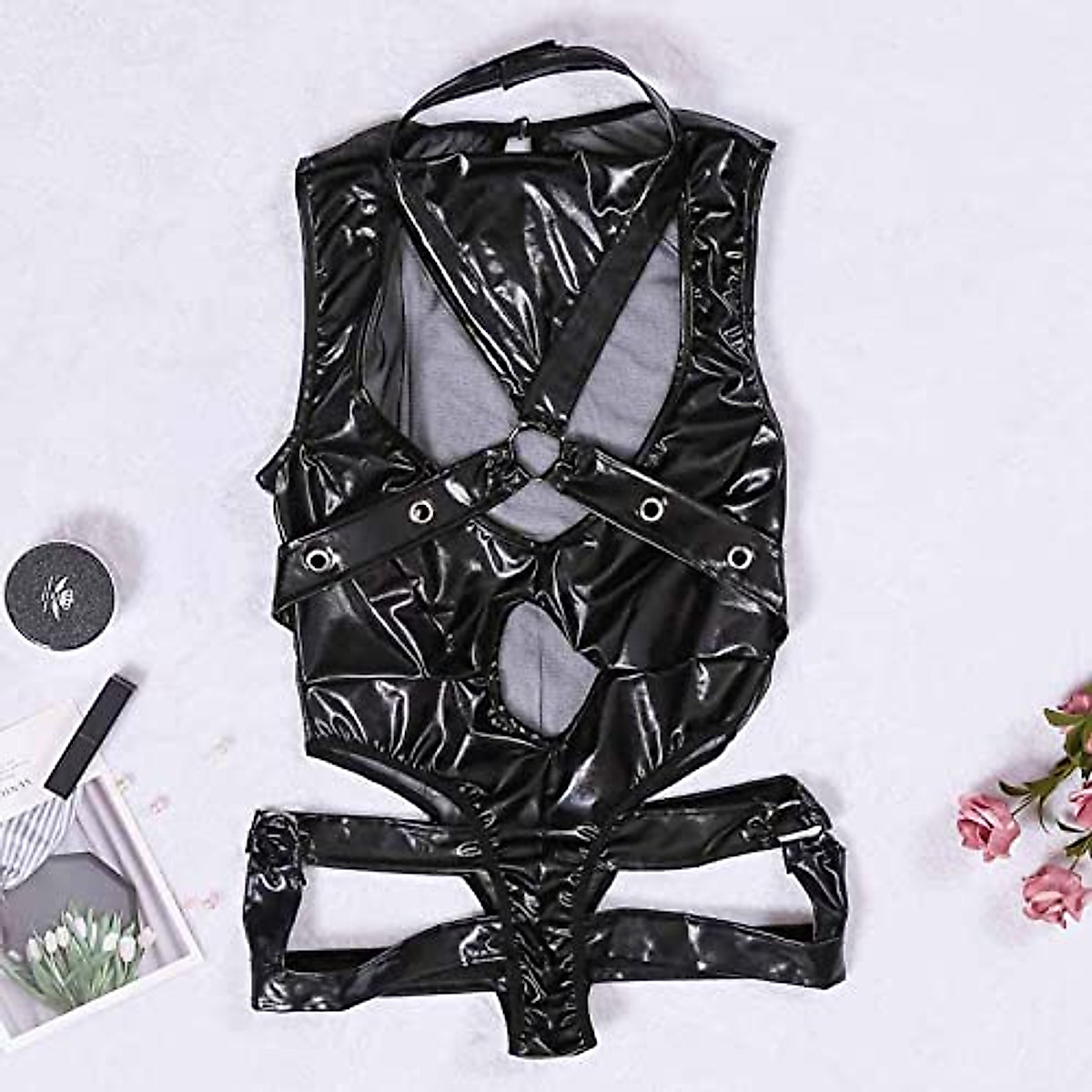 Zzalalana Sexy Cosplay Lingerie for Women Sex Naughty Kawaii Maid School Girl Cat Girl Bunny Roleplay Outfit Sheer Mesh Sluttly Babydoll Bodysuit Christmas Bow Santa Lingerie 343
