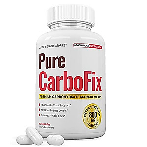 Pure Carbo Fix Carbohydrate Management Formula Carbofix Support for Men Women 60 Capsules