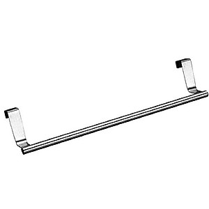 AFLHYJK Towel Rack - Kitchen Over Cabinet Strong Steel Towel Bar Rack - Hang on Inside or Outside of Doors - Storage and Organization for Hand
