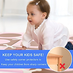Corner Protector for Baby (24 Pack) - Clear Corner Protectors, Furniture Corner Guard & Edge Safety Bumpers - Baby Proof Bumper & Cushion to Cover Sharp Furniture & Table Edges (T Shape)