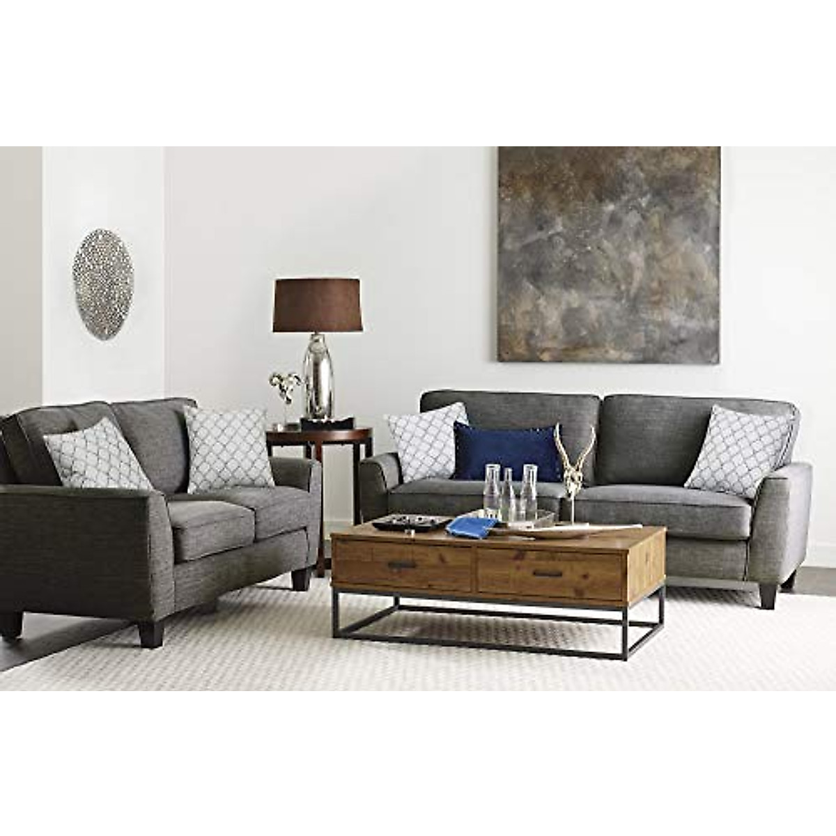 Serta Deep Seating Astoria 78" Sofa in Dark Gray