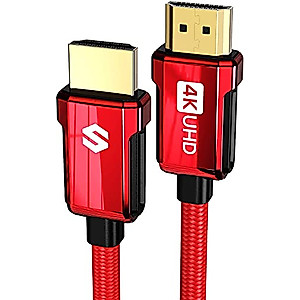 Silkland 4K HDMI ARC Cable for Soundbar, 4K 60Hz HDMI 2.0 Cable 6.6ft, (18Gbps, ARC, HDCP 2.2, HDR, 3D), High Speed 4K Ultra HD, Compatible for Samsung, Vizio, Sono, Bose, LG Sound bar, UHD TV, Red