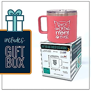 Cat Mom Mug - Cat Gifts for Cat Lovers Women - Funny Cat Themed Mugs, Cups - Things for Crazy Cat Lady Owners, People that Love Cats Stuff, Presents for Christmas, Birthdays, Mother's Day