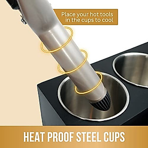 Hair Tool Organizer, Hair Dryer and Straightener Holder Countertop, Blow Dryer Holder Bathroom Organizer Storage for Vanity Makeup/Styling Tools/Curling Iron