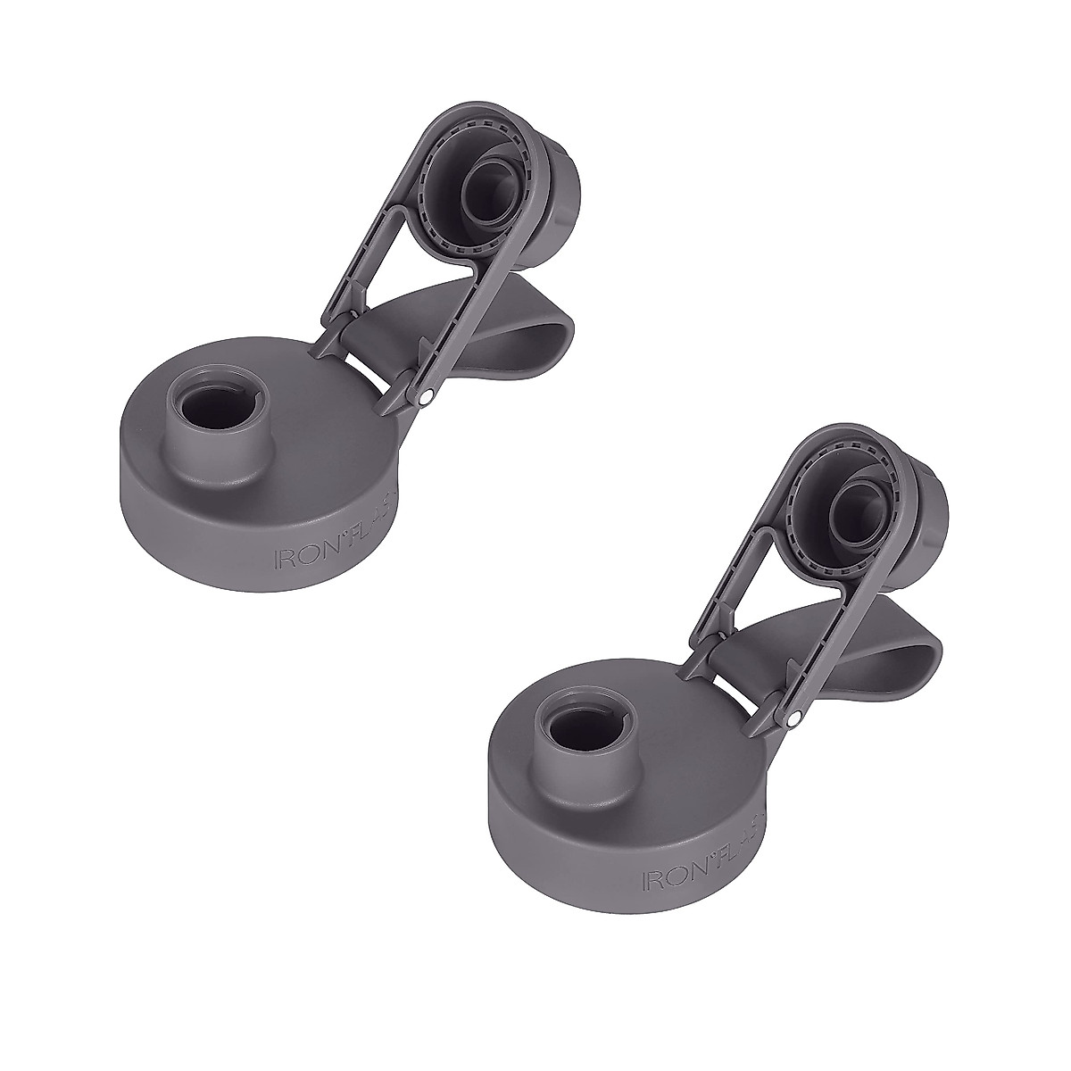 IRON °FLASK Spout Lid 2.0 for Wide Mouth, Insulated Sports Water Bottles fit only Bottles, Canteen Standard, Chug Lid, BPA Free 2 Lids (Graphite)