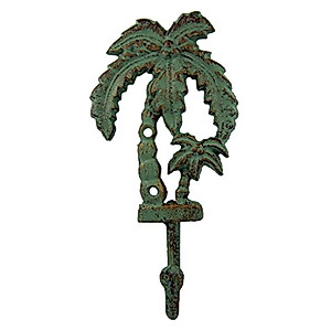 K-Musculo Palm Tree Cast Iron Wall Hooks 8 Inch (Set of 2)