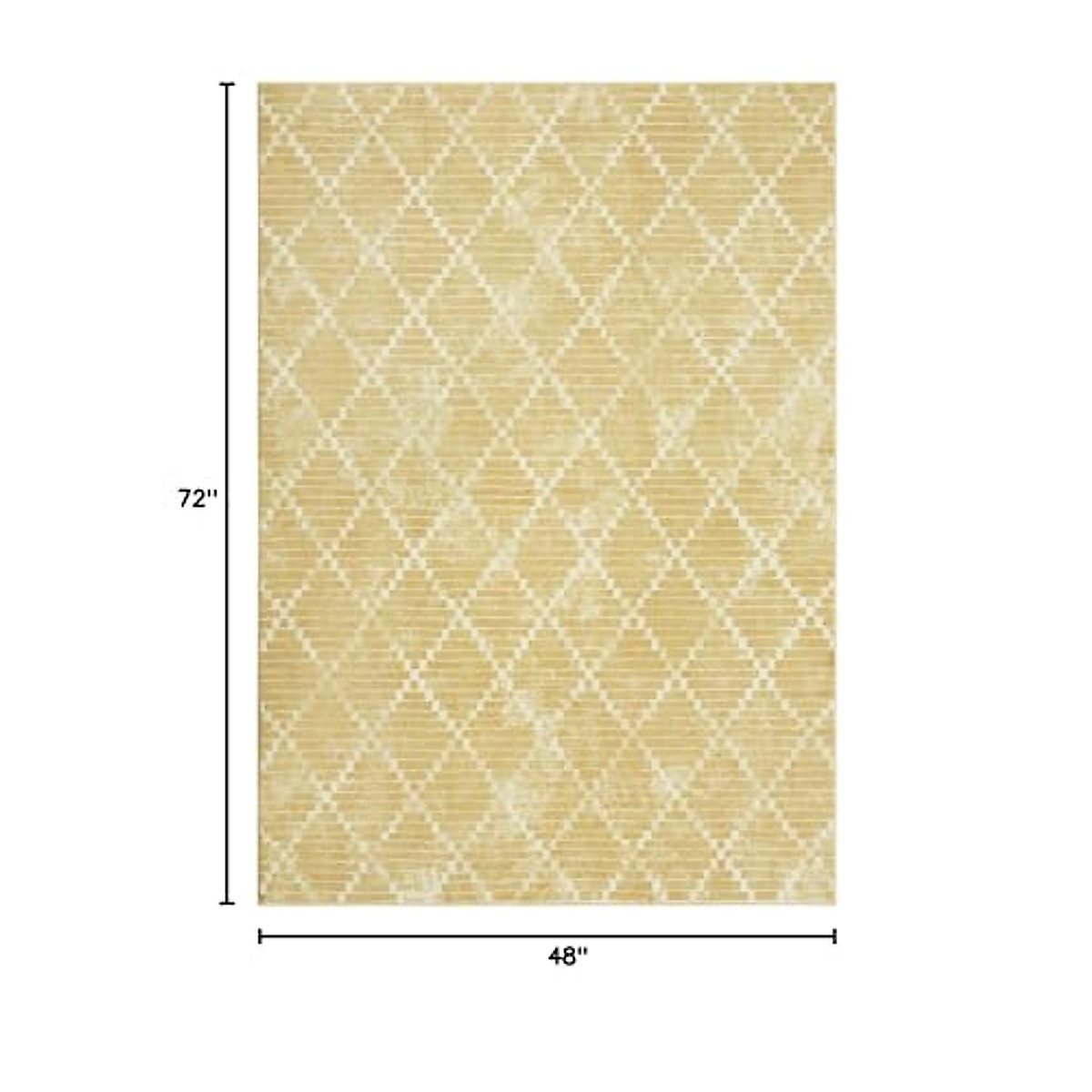 GAOMON Washable Area Rug Modern Geometric Living Room Rug Non-Slip Stain Resistant Contemporary Diamond Accent Rug Indoor Floor Carpet for Bedroom Entryway Laundry Room, 4' x 6', Taupe