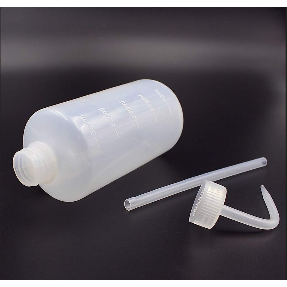 2Pcs 150ml Plastic Safety Wash Bottle Translucent Plastic Squeeze Measuring Bottle Narrow Mouth Empty Bent Tip Storage Containers For Gardening Lab Tattoo (150ml/5oz)