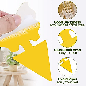 200 Sheets Fruit Fly Traps Sticky Traps for Fruit Fly Gnat Trap for House Indoors Sticky Traps Catcher for Gnats Fungus Gnats Mosquito Catcher Traps for Kitchen Outdoor Plants (Yellow)