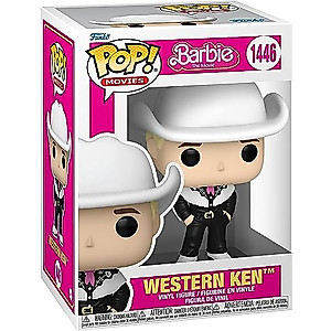 POP Movies: Barbie - Western Cowboy Ken Funko Vinyl Figure (Bundled with Compatible Box Protector Case), Multicolor, 3.75 inches