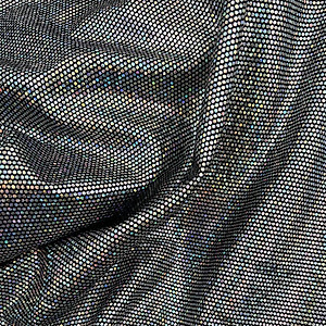 Texco Inc Solid 4-Way Stretch Poly Spandex on Disco, Lightweight, Home/DIY Projects,Apparel Fabric, Silver 1 Yard