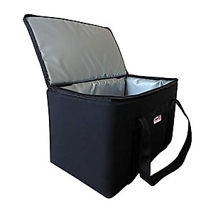 Sterno Trunk Buddy Insulated Leak Proof Organizer, Hot and Cold Food Bag for Groceries, Beverages and More, Black Cloth Exterior with Vinyl Liner, 13”L x 22”W x 14”H