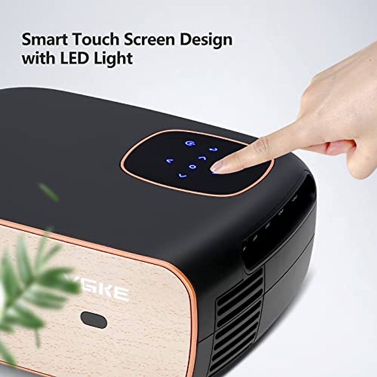 VGKE Smart Projector T82 9000L/340 ANSI Ultra High Definition 1080P, LCD WiFi Projector, 4D Keystone Correction, iOS/Android