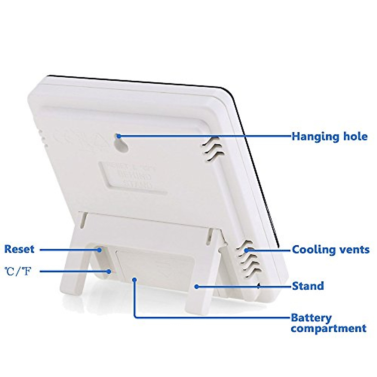 Mengshen Digital Hygrometer Thermometer, Indoor & Outdoor Temperature Monitor, Home Office Temp Humidity Gauge Meter - LCD Display, Battery Included - TH03