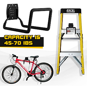 QMSK Garden Hose Holder, Metal Wall Mounted Water Hose Reel for Outside, Durable Hook Stand for Garden Hose Storage, Water Hose, Extension Cords, Flexable Hose Use(1Pack)