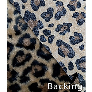 Faux Fur Animal Long Pile 58" Wide Fabric Full, Plush, Warm Soft Coat, Fashion Fursuit Costume - Sold by Continuous Yard (Leopard Fur)