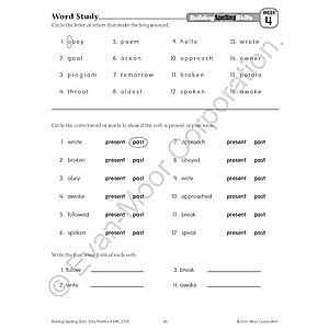 Evan-Moor Building Spelling Skills, Grade 5 - Homeschooling & Classroom Resource Workbook, Reproducible Worksheets, Teaching Edition, Spelling Strategies, Reading and Writing Skills