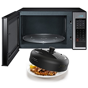 Microwave Cover for Food, Silicone and Glass Splatter Guard Lid for 6–7–8–9-10-11-12 inch Plates & Bowls. by. EZY ACTIVE.