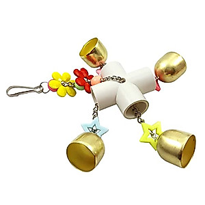 Bird Parrot Bells Toy with Sweet Sound for Budgie Parakeet Cockatiel Conure African Grey Lovebird