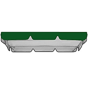 JHGF Patio Swing Canopy Waterproof Top Cover Set, Replacement for 2/3-Seater-Glider Outdoor Sunproof Patio/Lawn/Garden All Weather Protection Porch Swings Dark Green Two-person seat, 142*120*18cm
