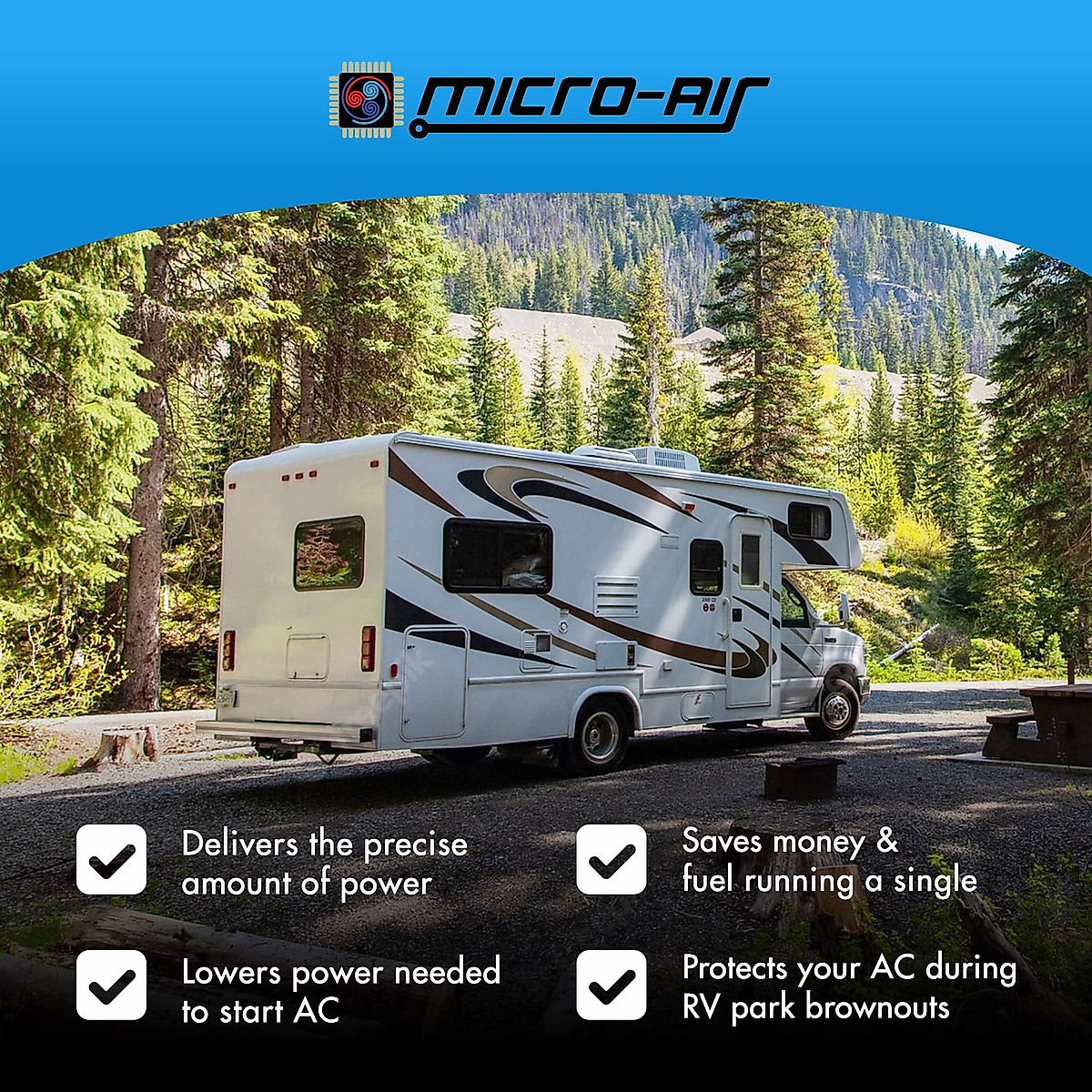 Micro-Air Easystart 364, Marine Air Conditioner Soft Start for RV Air Conditioner Compressor Unit, Travel Trailer Accessories + FREE Easy Installation Start Kit & Connector Parts Included