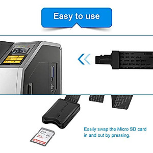 LANMU Micro SD to SD Card Extension Cable Adapter Flexible Extender Compatible with Ender 3 Pro/Ender 3/Ender 3 V2/Ender 5 Plus/Ender 5 Pro/CR-10S Pro/Anet A8 /Raspberry Pi (18.9in/48cm)