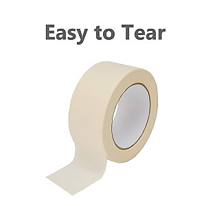 LICHAMP Wide Masking Tape 2 inches, White Masking Tape Bulk Multi Pack, General Purpose & High Performance, 1.95 inches x 55 Yards x 4 Rolls (220 Total Yards)