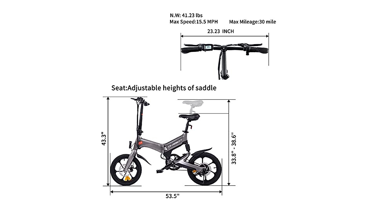 ONEBOT Electric Bike S7 - Ultra-Light Magnesium Folding E-Bike