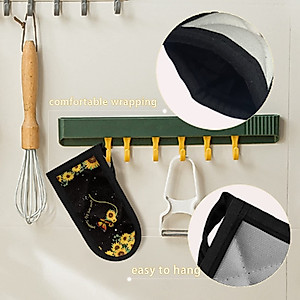 Youngerbaby Sunshine Sunflowers Hot Handle Holders Pan Handle Sleeves Heat Resistant Pan Cast Iron Skillet Handle Covers Non-Slip Pan Handle Holders for Home Kitchen Cooking Tools