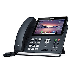 Yealink T48U IP Phone, 16 Lines. 7-Inch Color Touch Screen Display. Dual USB 2.0, Dual-Port Gigabit Ethernet, 802.3af PoE, Power Adapter Not Included (SIP-T48U)