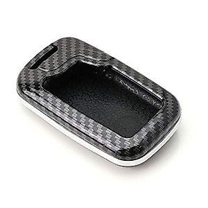 iJDMTOY Exact Fit Black Glossy Carbon Fiber Finish Key Fob Shell Compatible With Lexus IS ES GS LS CT LX GX RX, etc 1st Gen Smart Keyless Fob