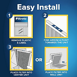 Filtrete 14x30x1 AC Furnace Air Filter, MERV 5, MPR 300, Capture Unwanted Particles, 3-Month Pleated 1-Inch Electrostatic Air Cleaning Filter, 6-Pack (Actual Size13.81x29.81x0.81 in)