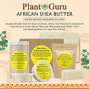 Raw African Shea Butter 16 oz. - 100% Pure Natural Unrefined IVORY - Ideal Moisturizer For Dry Skin, Body, Face And Hair Growth. Great For DIY Soap and Lip balm Making.