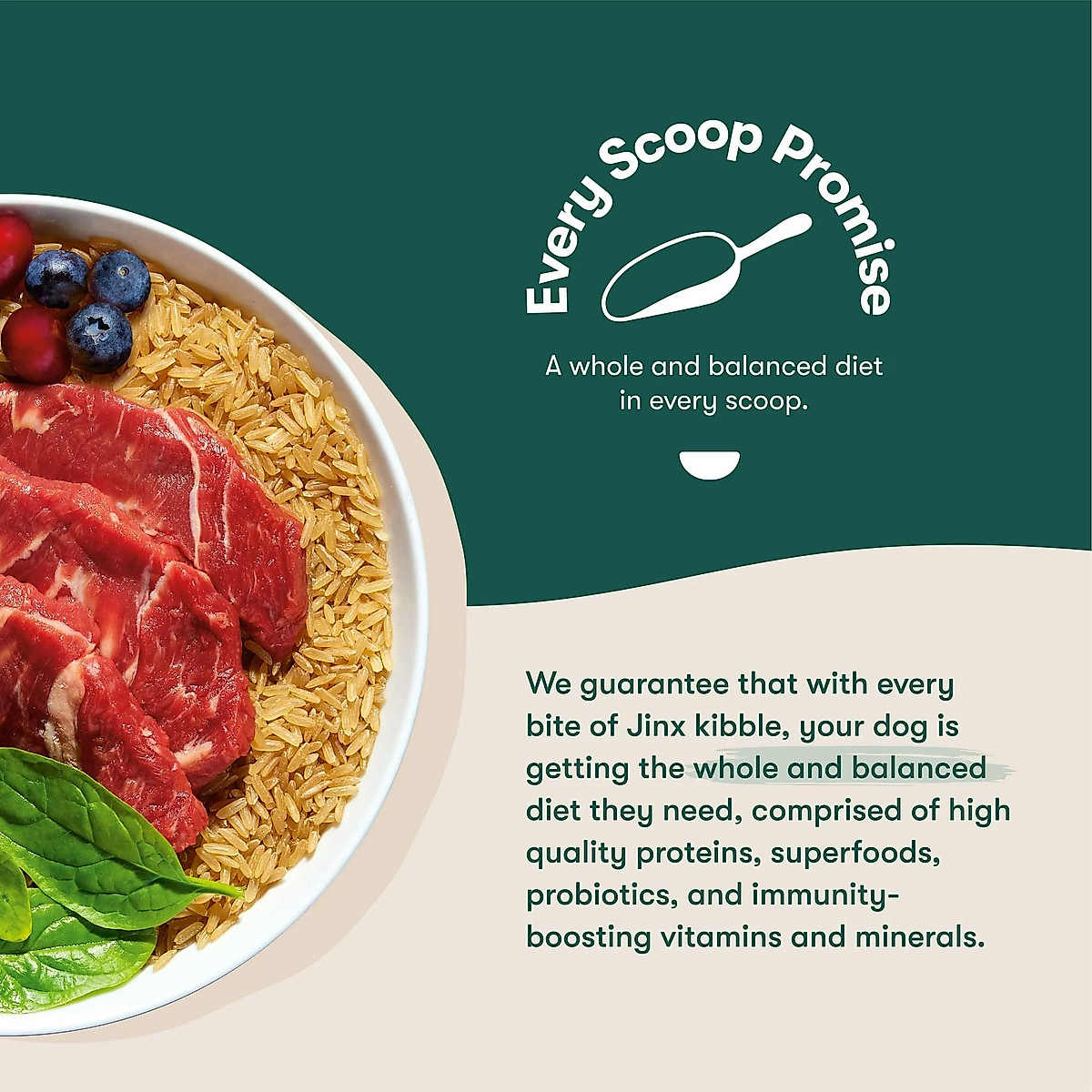 JiInx Grass-Fed Beef, Brown Rice & Sweet Potato Dry Dog Food, High Protein, 23.5 lb Bag, All Natural Ingredients, Supports Joint Health & Digestion, for Dogs of All Breeds & Ages (23.5 LBS Bag)