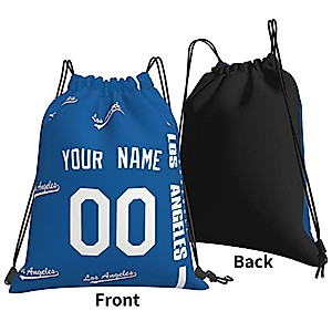 ANTKING Los Angeles Drawstring Bags Backpack Custom any Name and Number for Men Women Boy Gifts