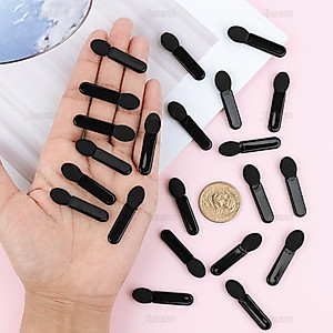 AUEAR, 50 Pack Disposable Eye Shadow Brushes Applicators Sponge Oval Tipped Dual Sides Brush Makeup Tool Black