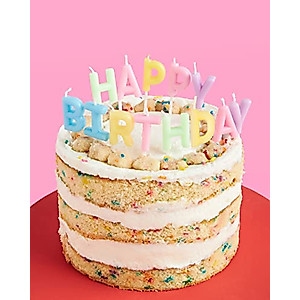 xo, Fetti Happy Birthday Pastel Candle Set | Birthday Party Decorations, Rainbow Cake Decorating Supplies, Cake Topper