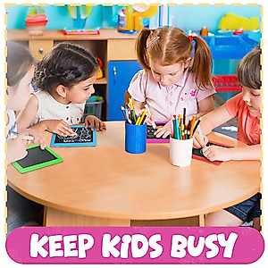 Mini Chalkboard For Kids - (Pack of 24) Goodie Bags Stuffers For Kids Mini kids chalkboard Each with 2 Chalk Sticks, and 1 Eraser for Boys and Girls Birthday Party Favors birthday goodie bags for kids