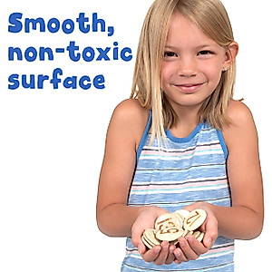 READY 2 LEARN Coconut Numbers - Set of 100 - 1-100 - Natural, Hand Made Counters for Kids - Math Manipulatives