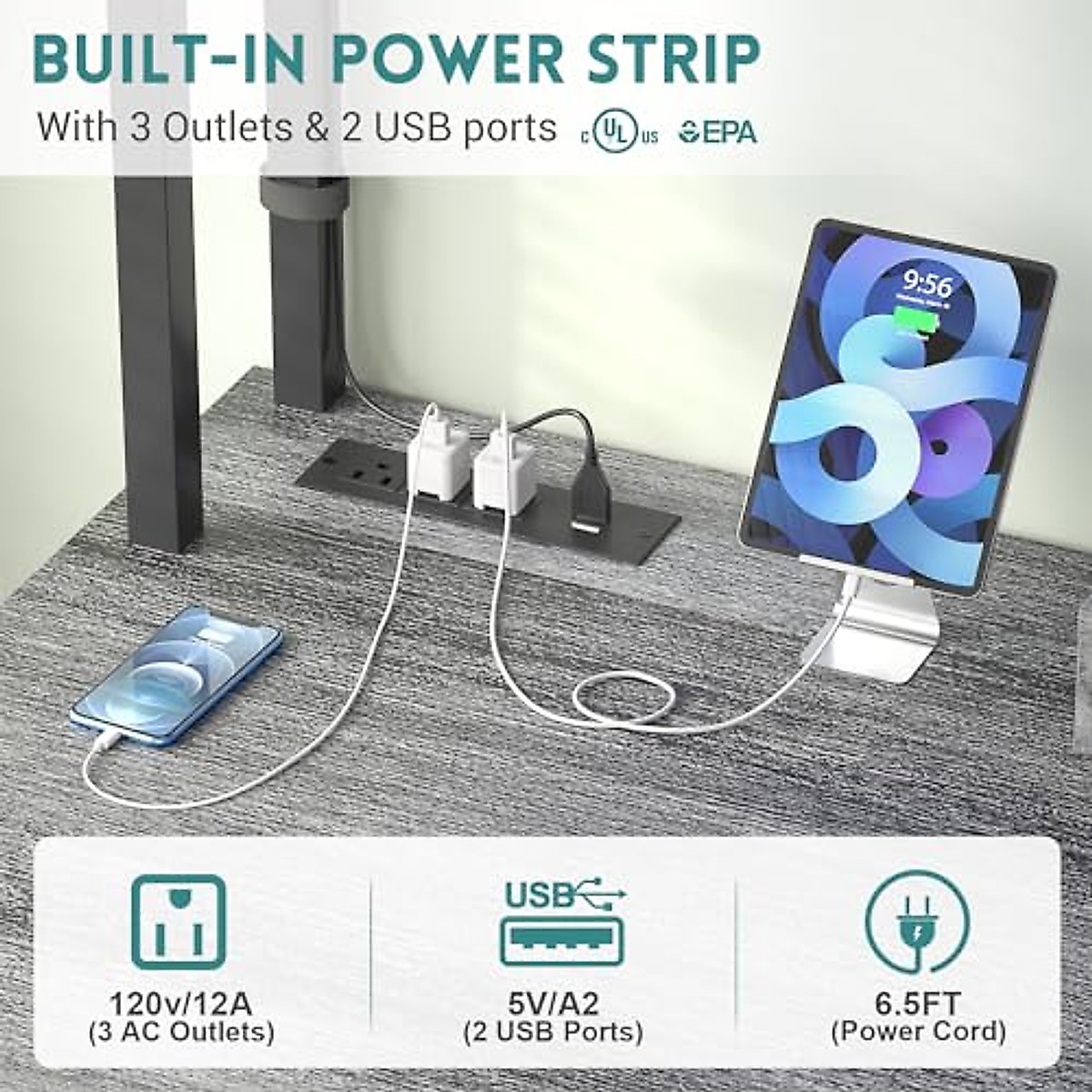 Besiost L Shaped Gaming Desk with Power Outlets, 59" Reversible L Shaped LED Computer Desk with Monitor Stand & Storage Shelf, Corner Gamer Desk Home Office Desk with Storage Bag, Black Oak