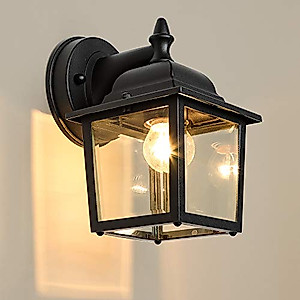 LPINYE Porch Light Exterior Wall Light Simple Modern Wall Lantern Waterproof Aluminum Wall Mount Light for Entryway, Doorway, Corridor, Balcony, Patio and Porch（UL Listed）
