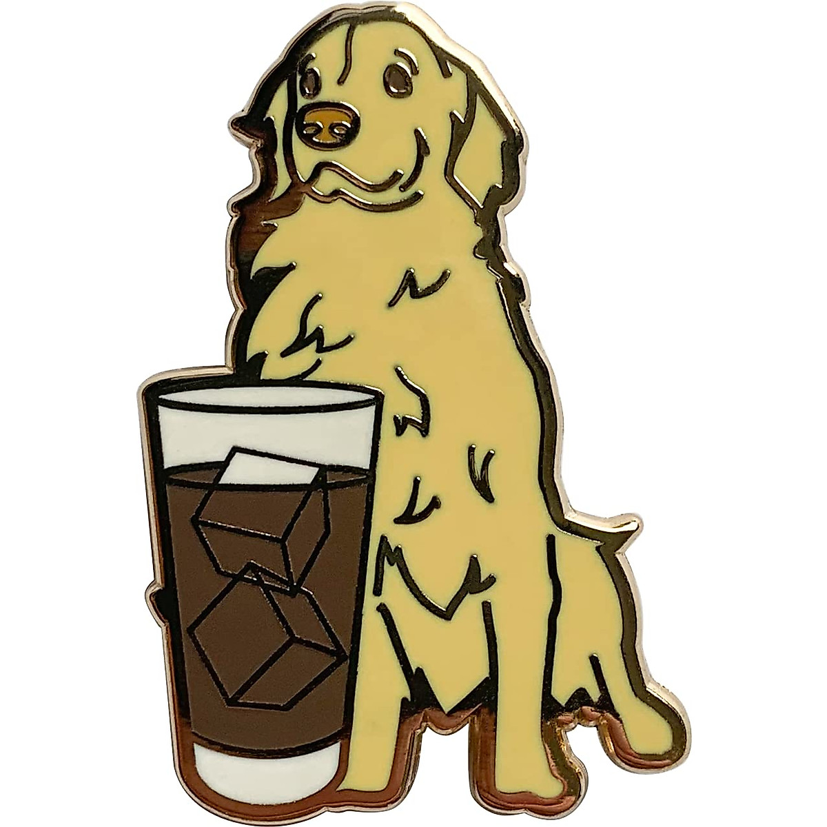 Dog Puppy Coffee Cafe Cute Enamel Pins Set For Jackets Backpack Shirt Lapel Button Badges Pins Aesthetic Brooch For Women Fashion Jewelry (Golden Retriever)